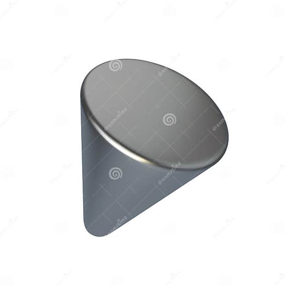 Silver Cone in 3D Style Isolated on White Background. Vector ...