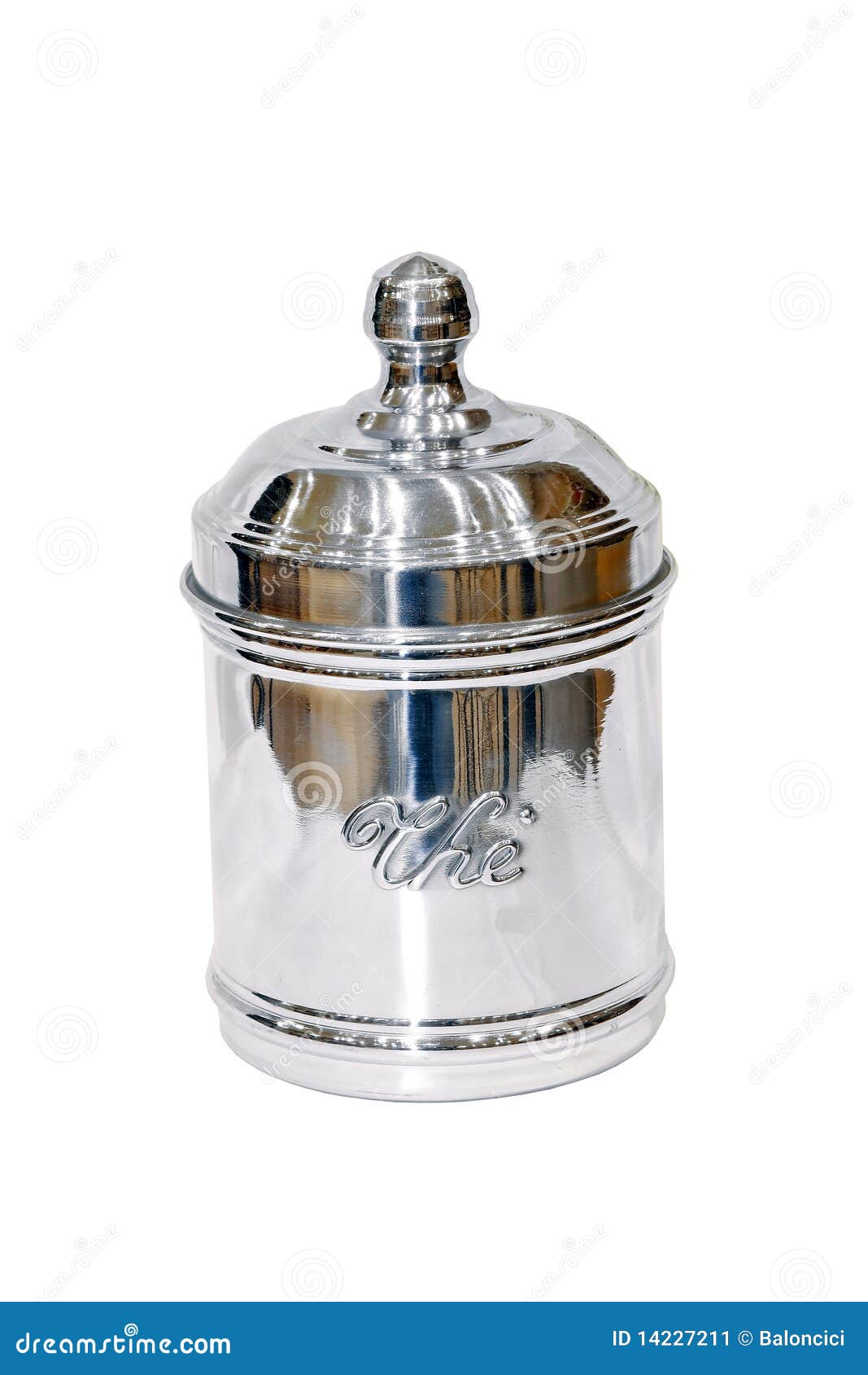 Silver container stock image. Image of round, clipping - 14227211