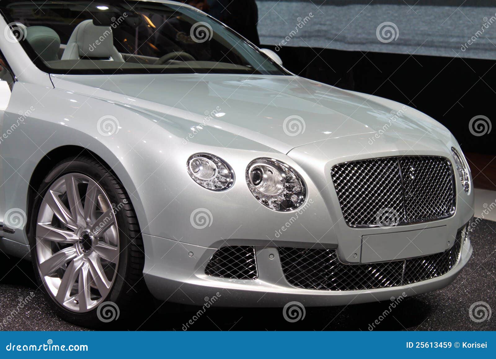 Silver convertible stock image. Image of curved, race - 25613459