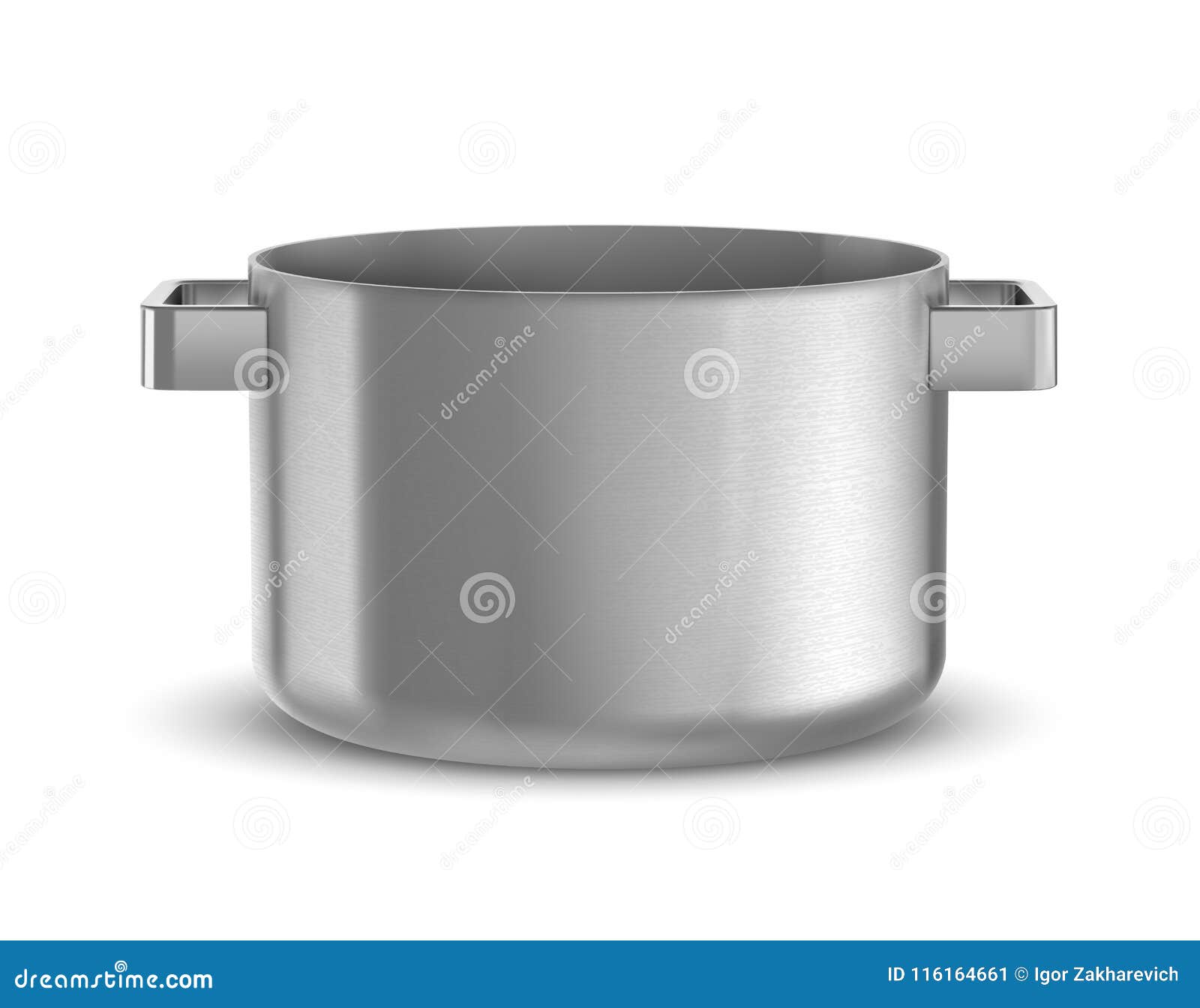 Silver Cooking Pot from Low Perspective Stock Vector - Illustration of ...
