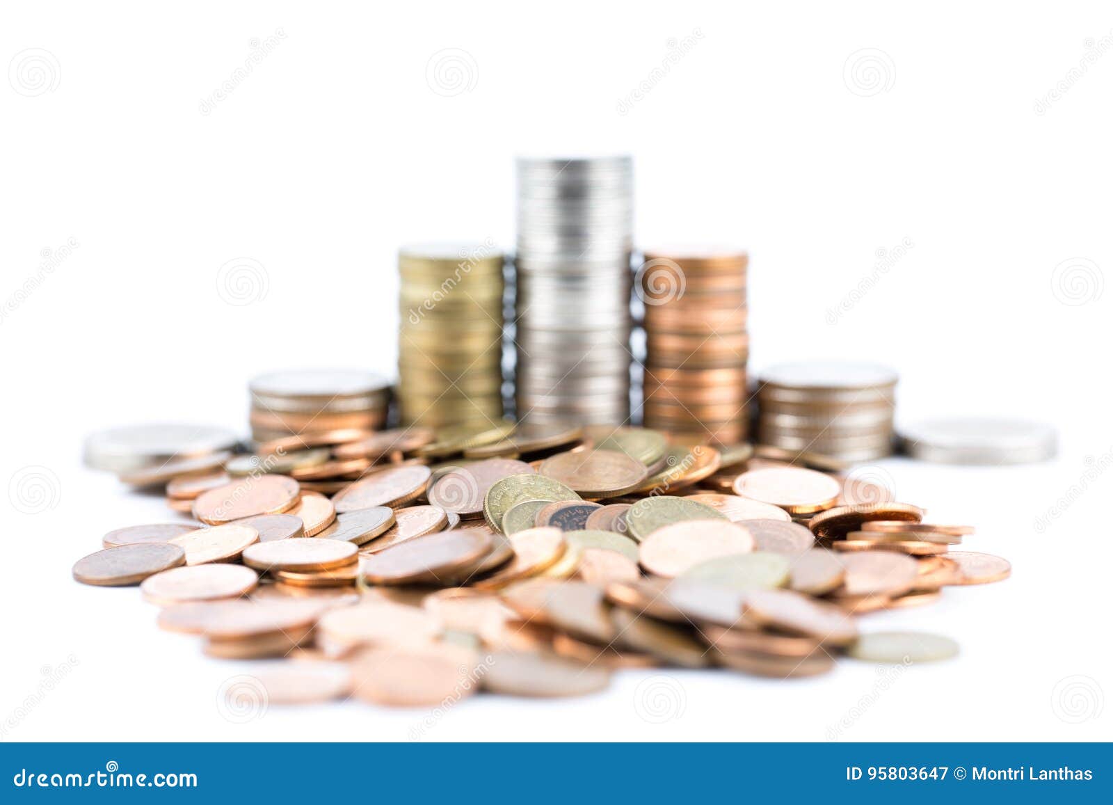 Silver and copper coins stock image. Image of coin, metal - 95803647
