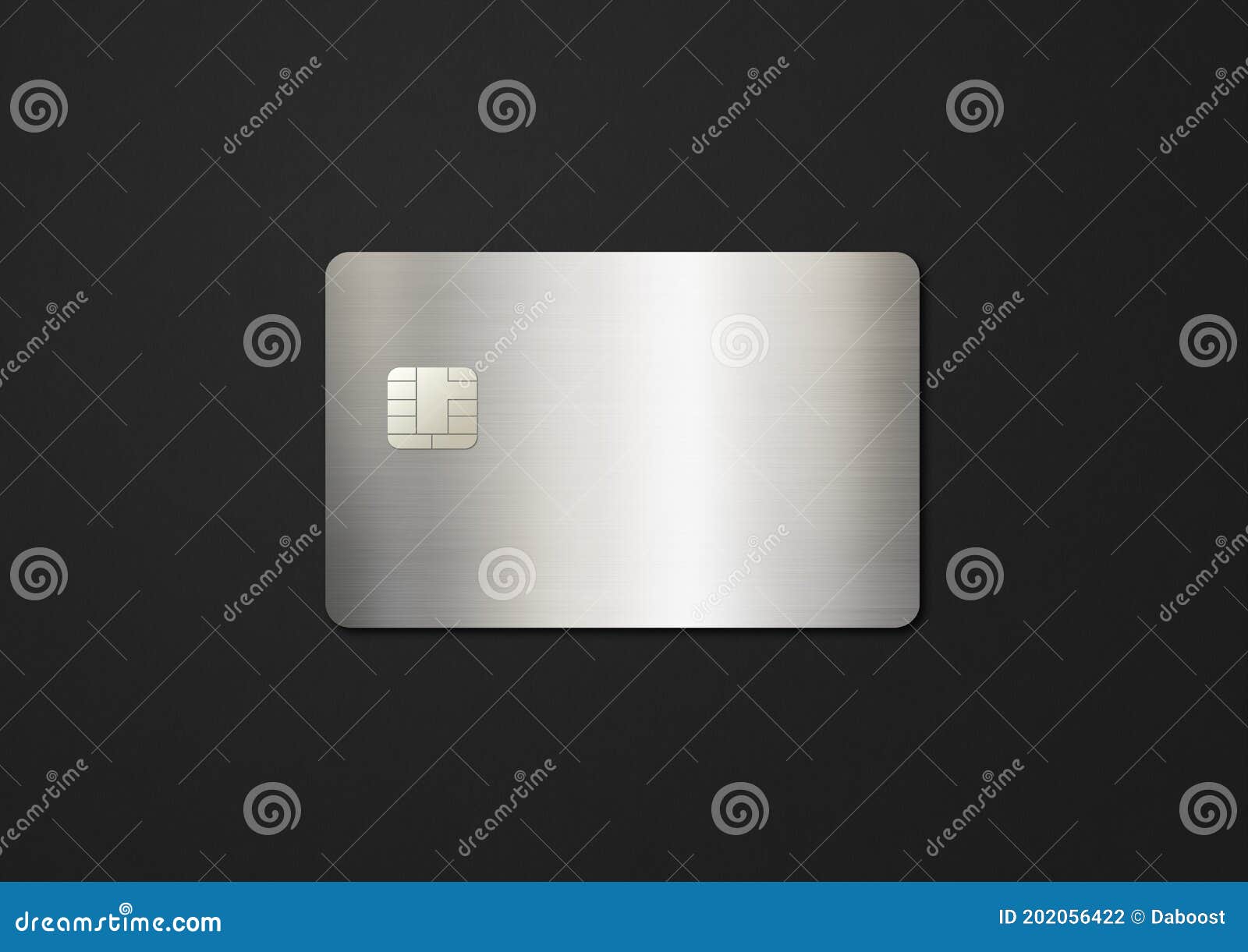 Silver Credit Card on a Black Background Stock Illustration ...