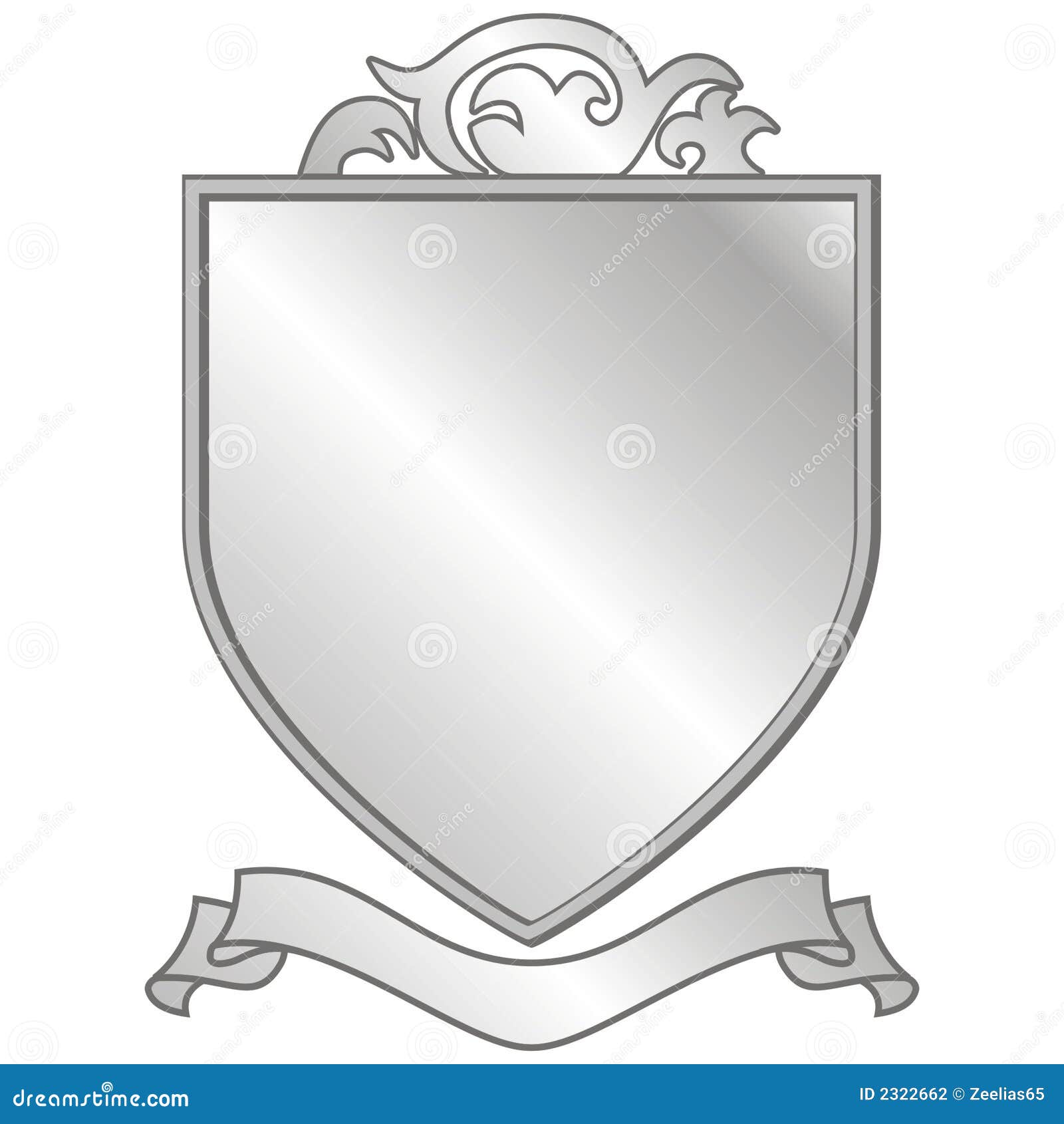 Silver crest stock vector. Illustration of determination - 2322662