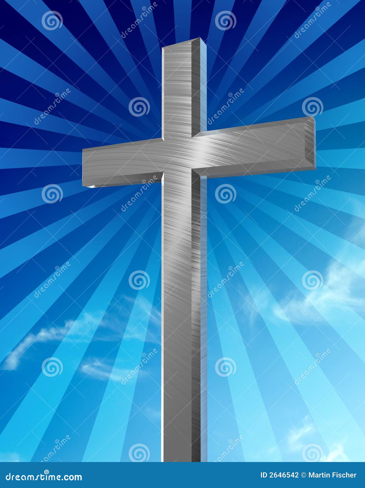 Silver cross stock illustration. Illustration of symbol - 2646542