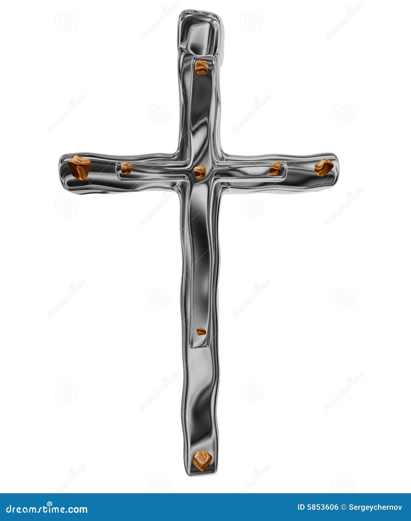 Silver cross stock illustration. Illustration of painting - 5853606
