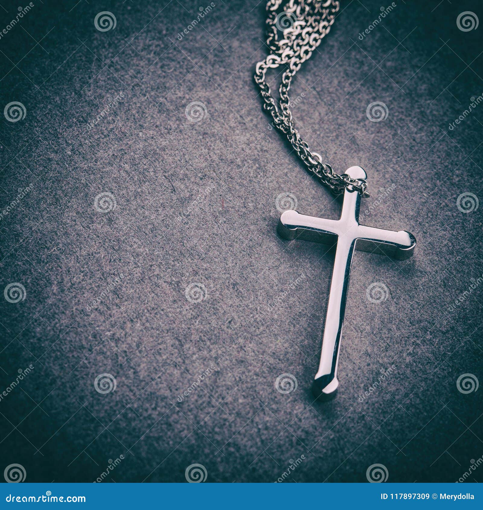 Silver Cross on a Gray Background Stock Image - Image of bible, pray ...