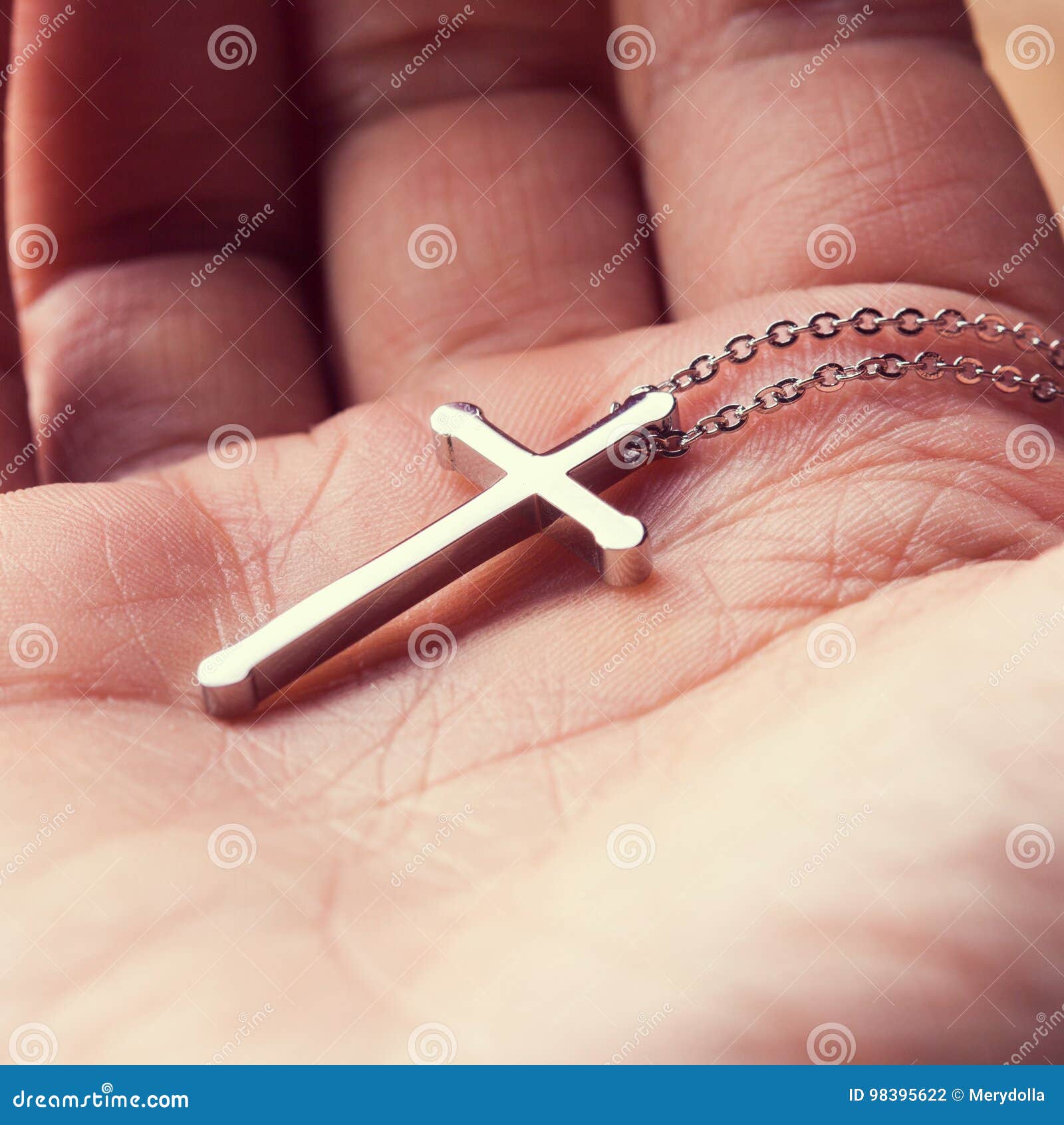 Silver cross stock photo. Image of crucifix, sign, prayer - 98395622