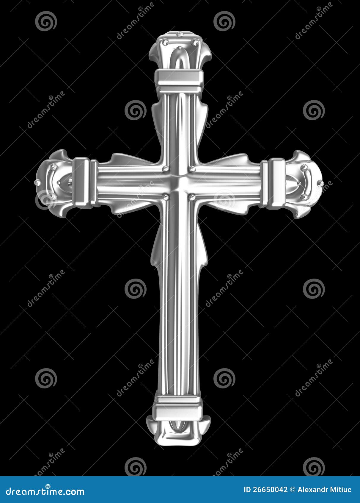 Silver Cross Over Black Royalty-Free Stock Image | CartoonDealer.com ...