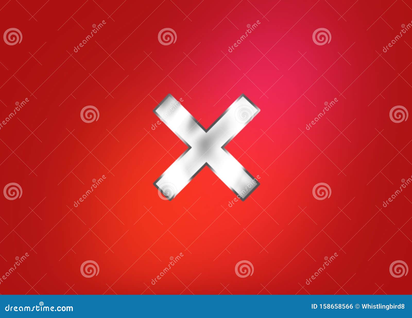 Silver Cross on Red Background Stock Illustration - Illustration of ...