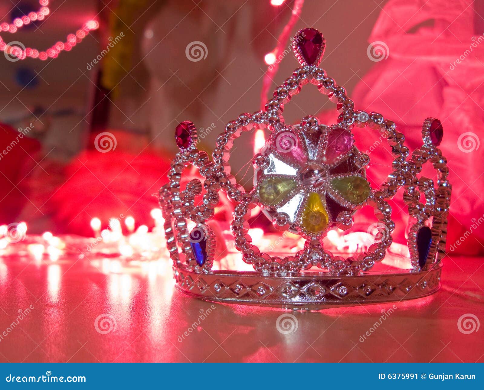 Silver Crown in a Colorful Background Stock Image - Image of color ...