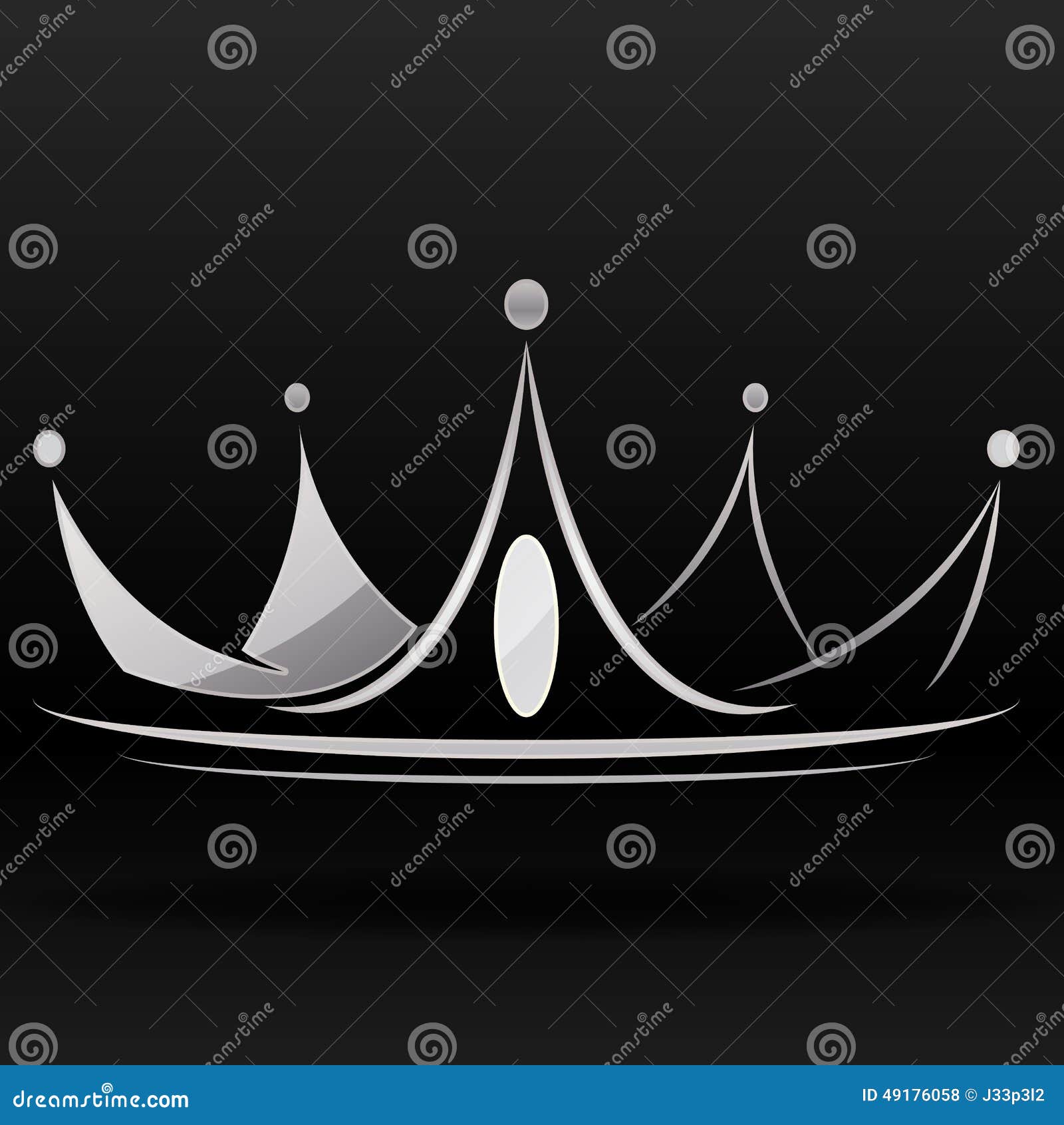 Silver crown stock vector. Illustration of element, object - 49176058