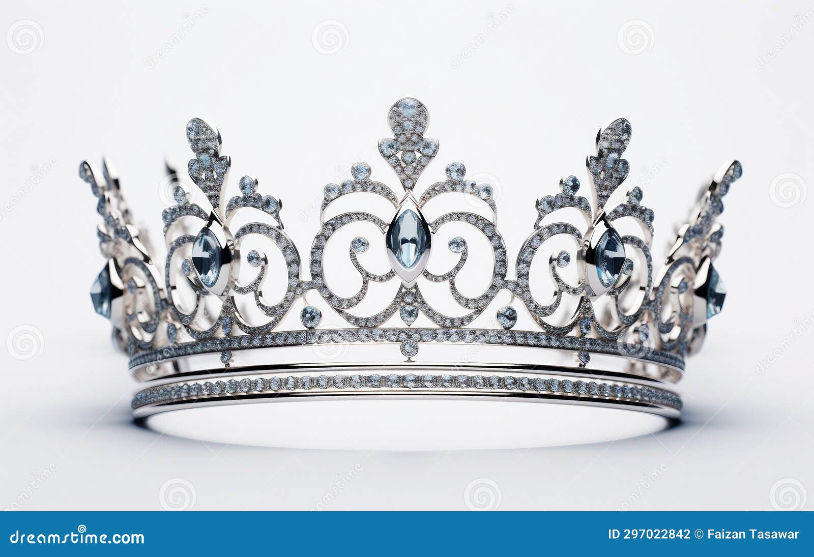 Silver Crown Transparent Background -Generative Ai Stock Photo - Image ...