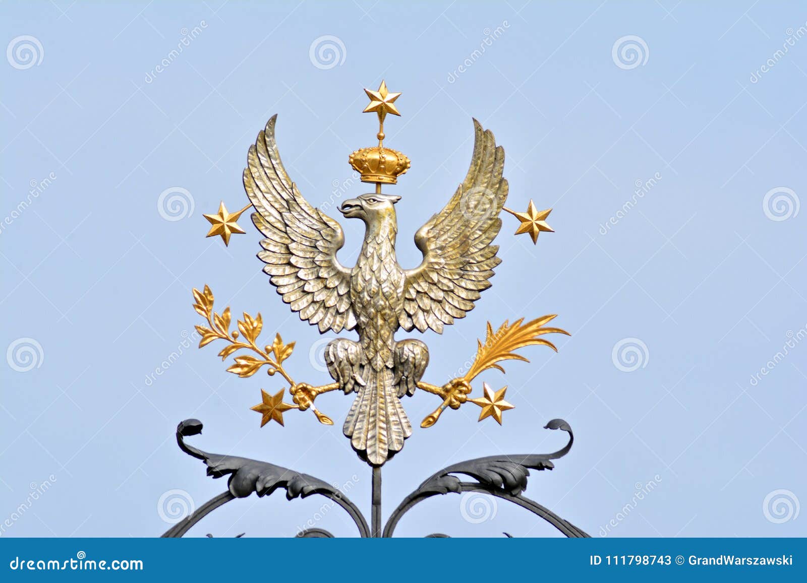 Silver Crowned Eagle Above the University Gate. Editorial Stock Photo ...