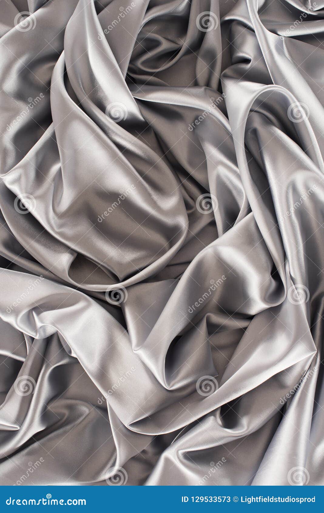 Silver crumpled soft silk stock image. Image of background - 129533573