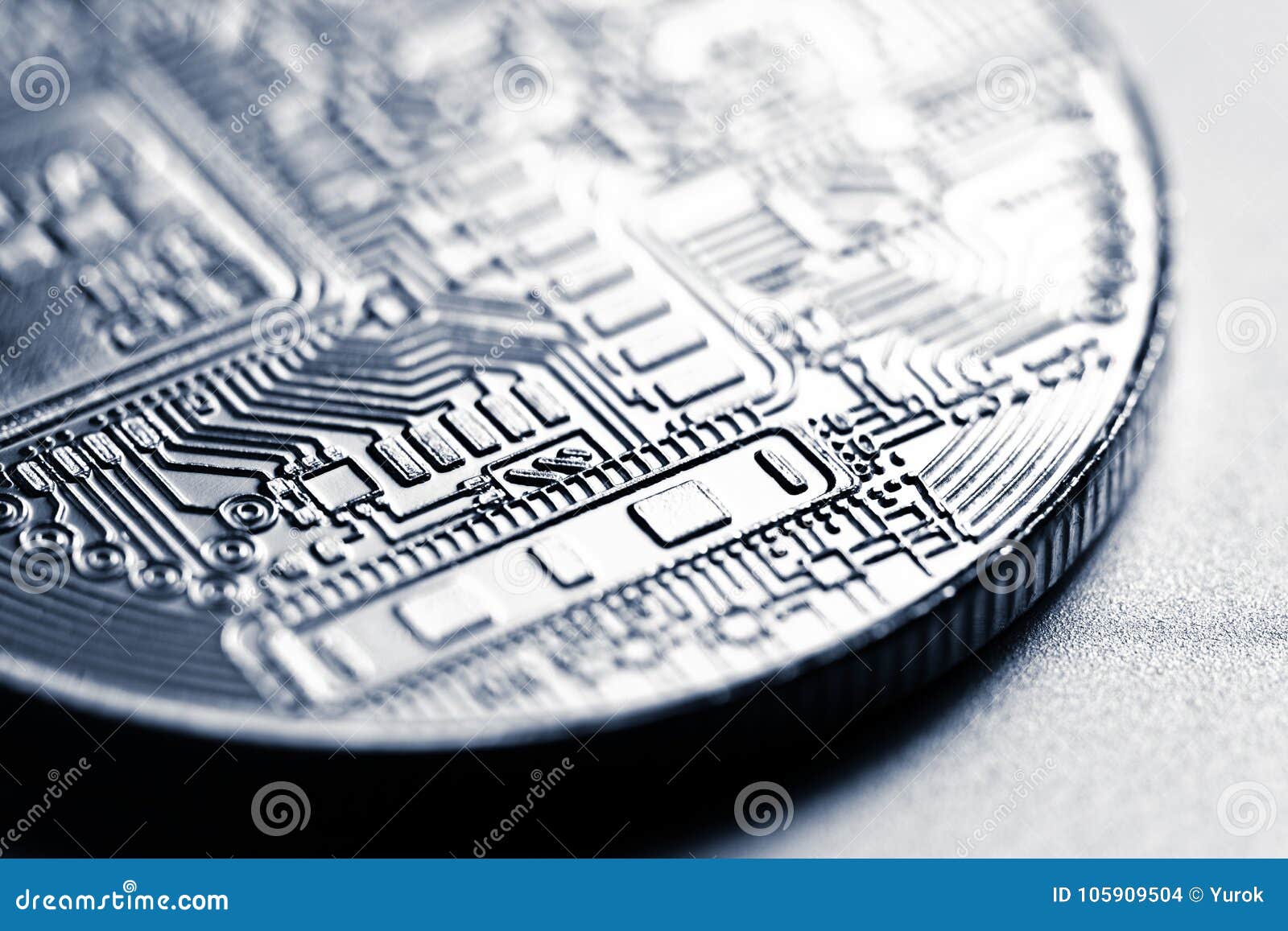 Cryptocurrency Coin Close-up Stock Photo - Image of electronic ...