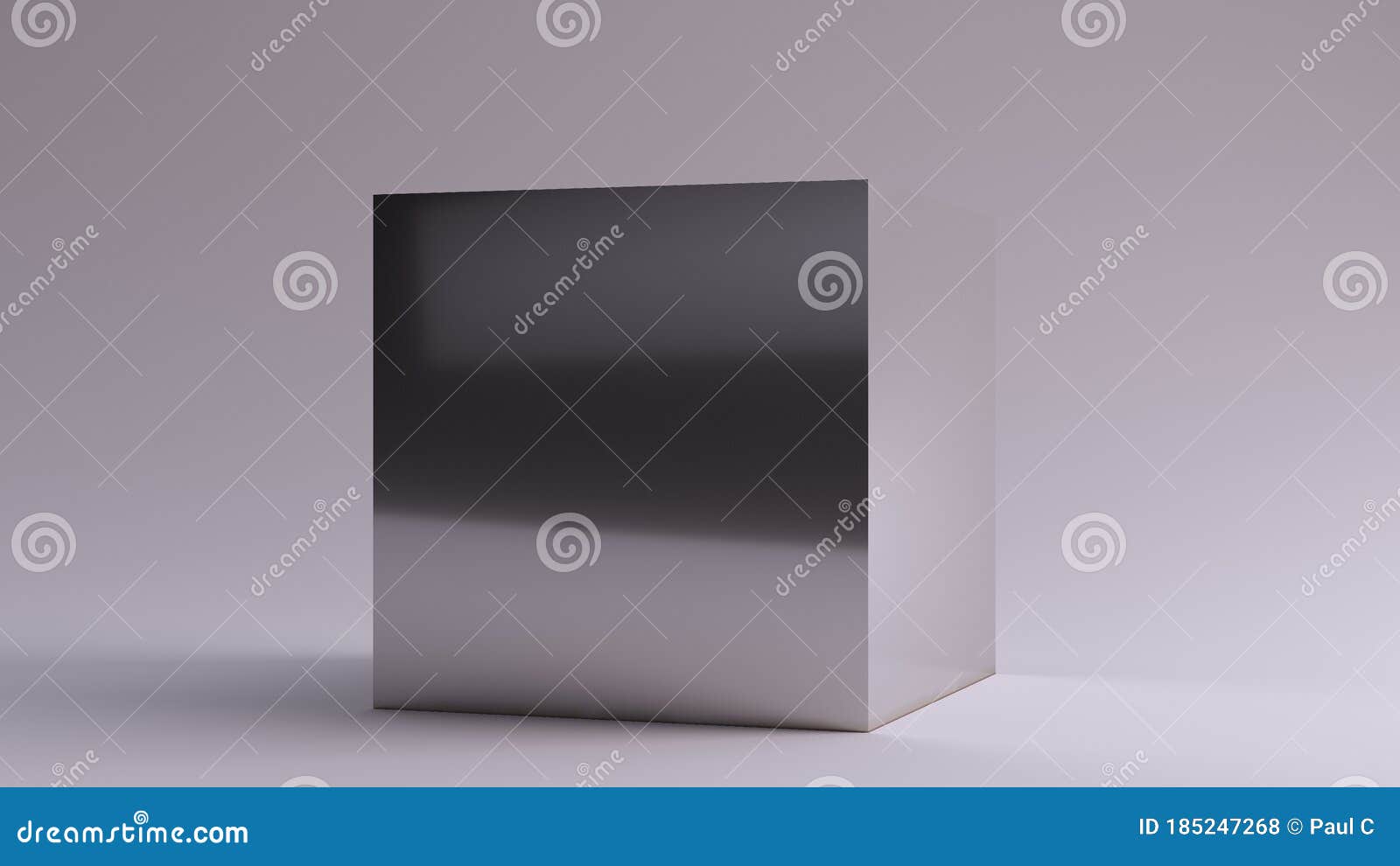 Silver Cube simple stock illustration. Illustration of package - 185247268