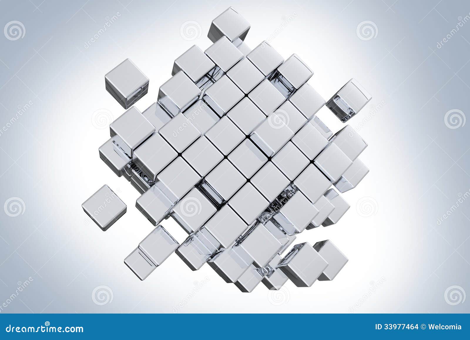 Silver Cubes Concept stock illustration. Illustration of abstraction ...