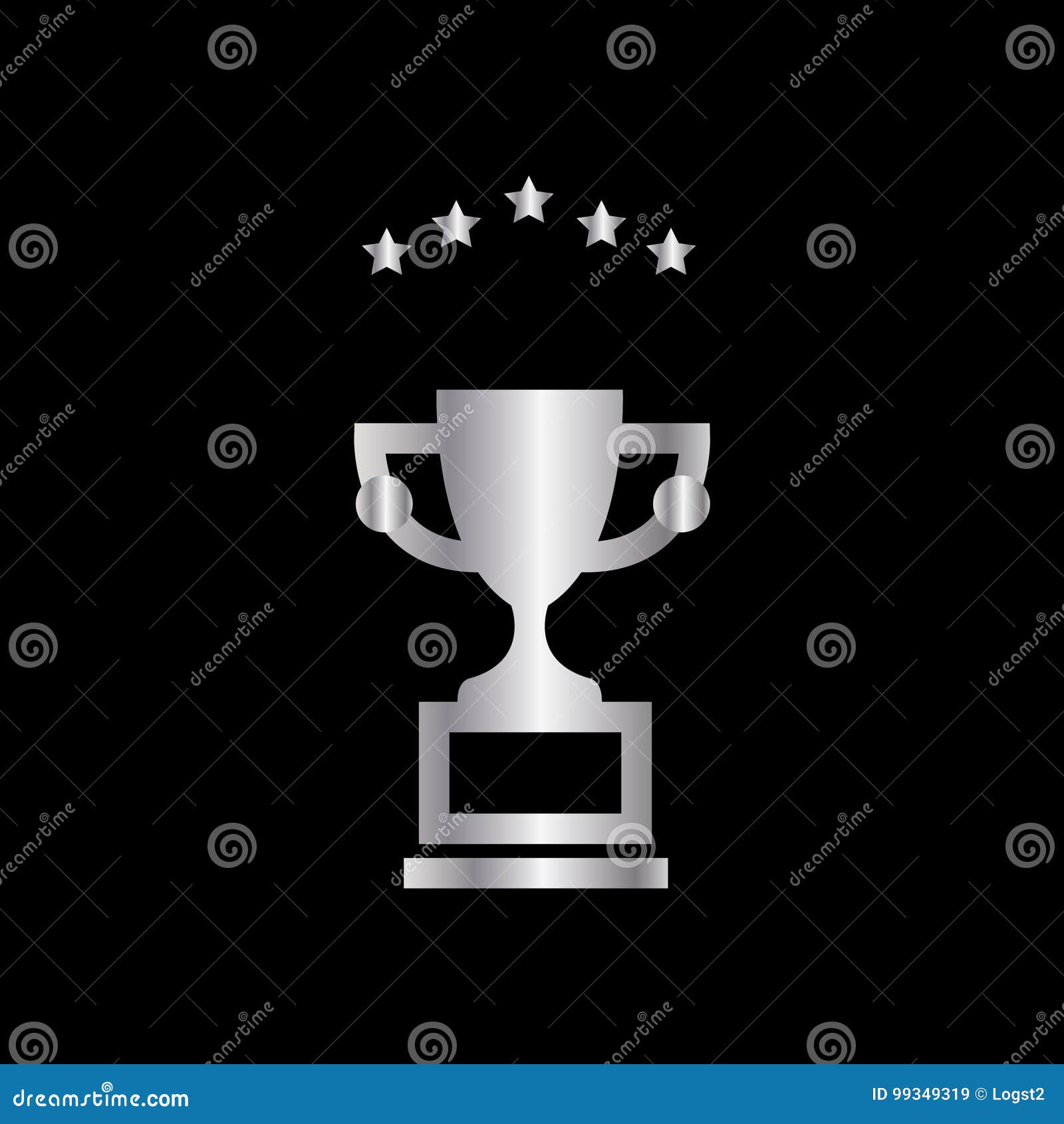 Silver cup vector logo stock vector. Illustration of golden - 99349319