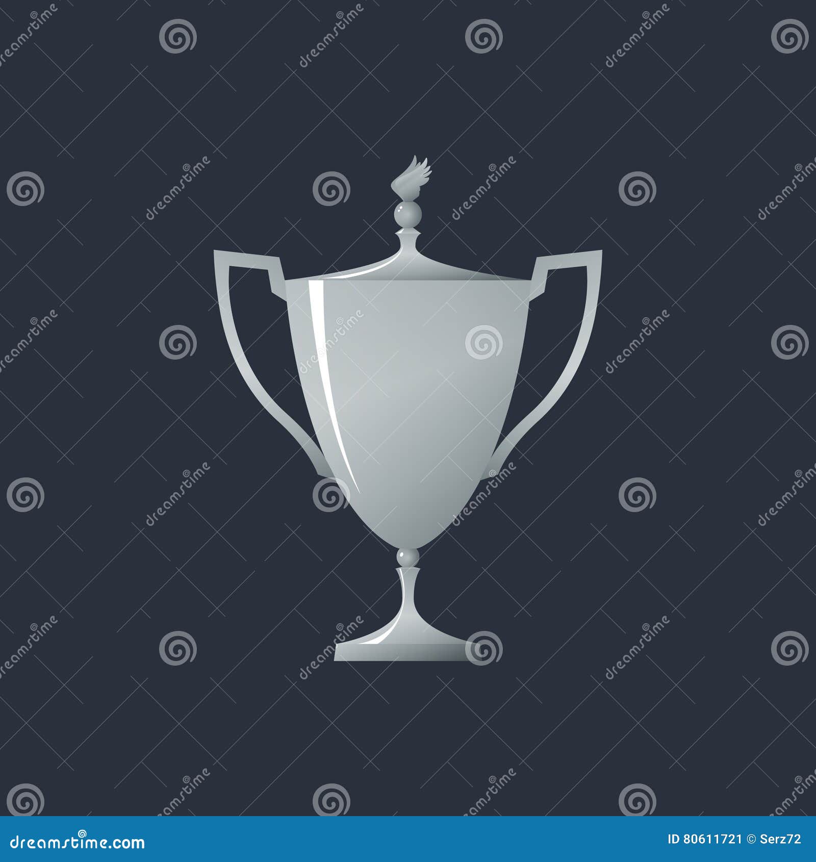 Silver Cup of Winner stock vector. Illustration of goblet - 80611721