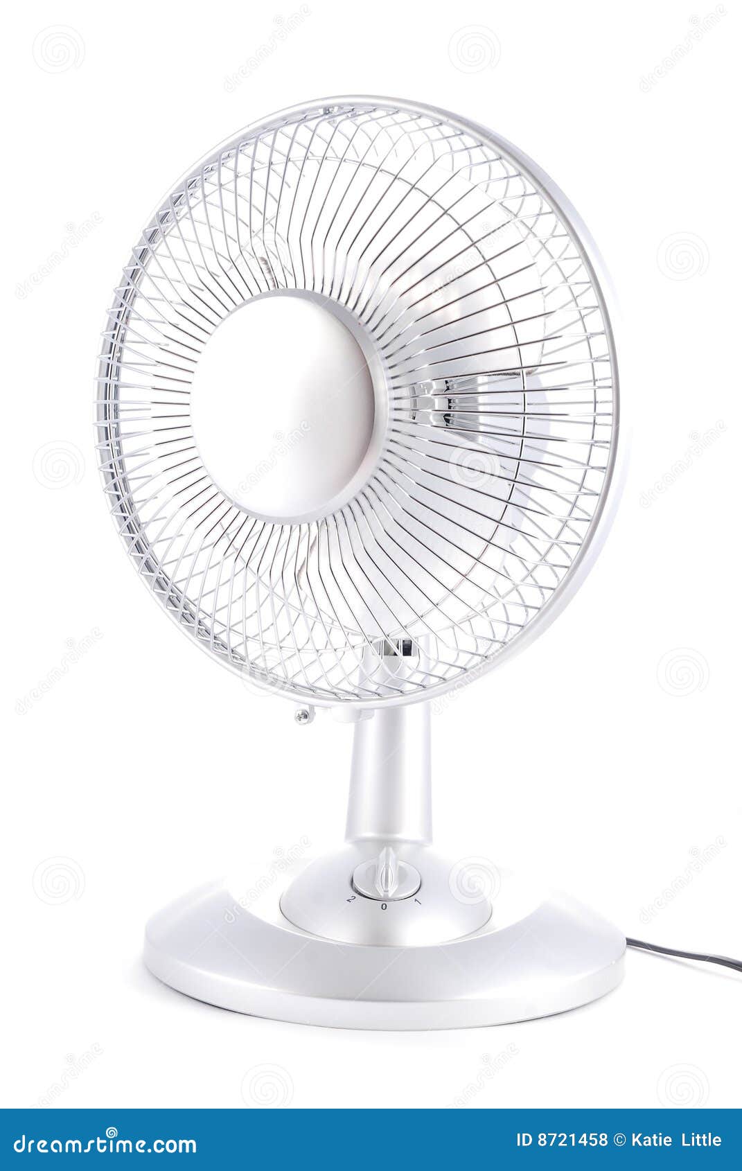 Silver desk fan stock photo. Image of electric, appliance - 8721458