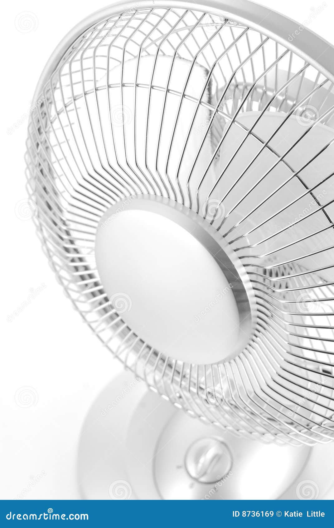 Silver desk fan stock image. Image of conditioner, summer - 8736169