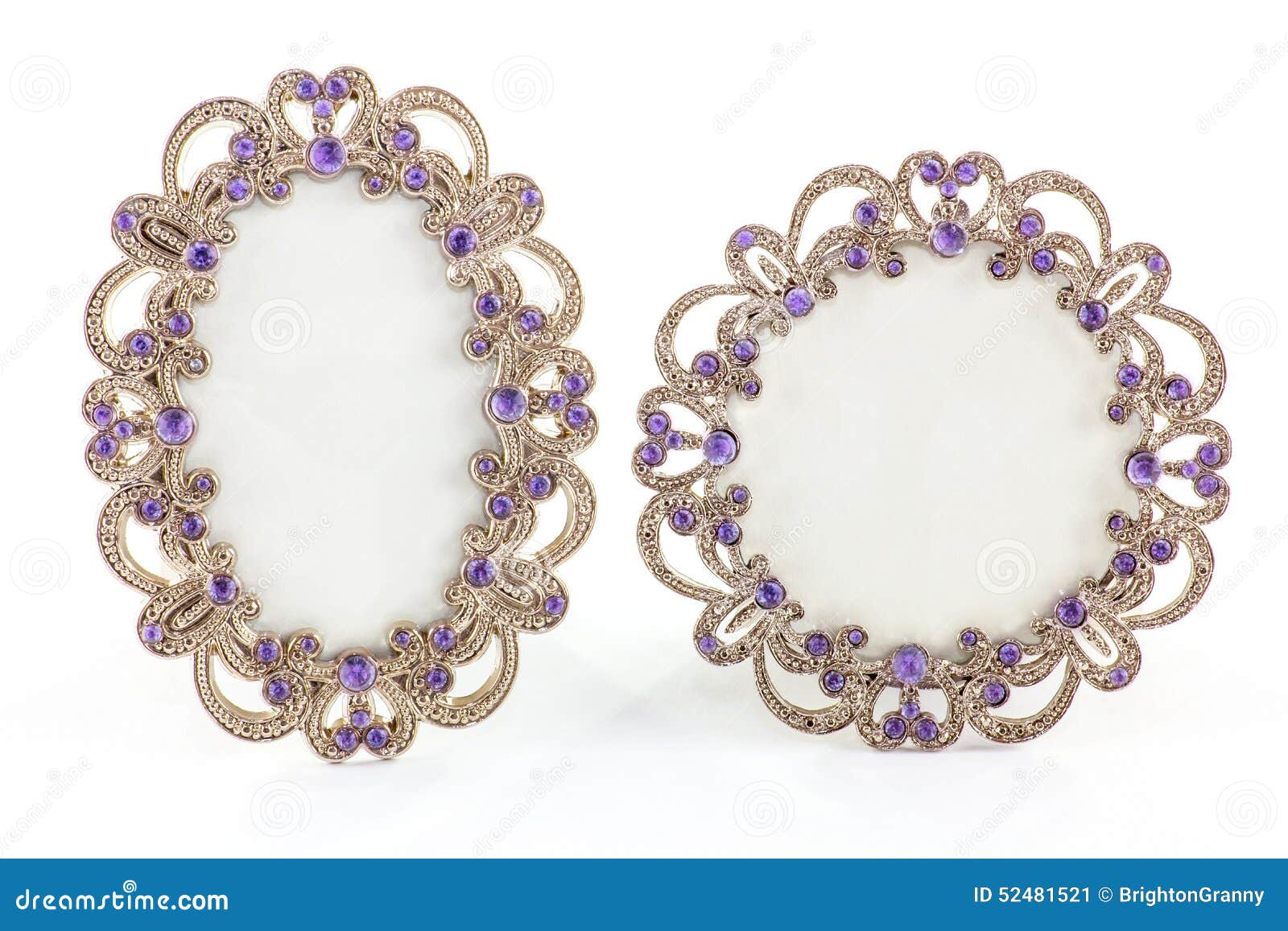 Silver and diamond frames stock image. Image of flashy - 52481521