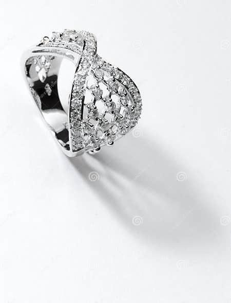 Silver diamond ring stock image. Image of beauty, like - 26039529
