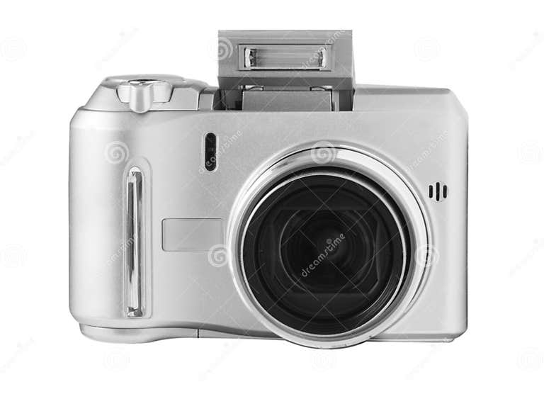 Silver digital camera stock photo. Image of video, technology - 5199468