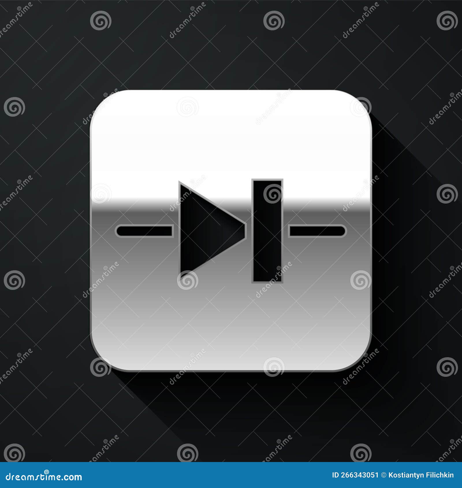 Silver Diode in Electronic Circuit Icon Isolated on Black Background ...