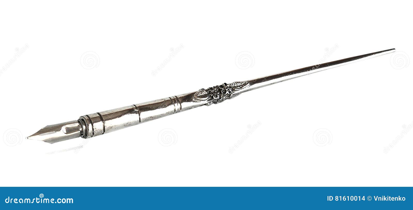 Silver dip pen stock photo. Image of note, background - 81610014