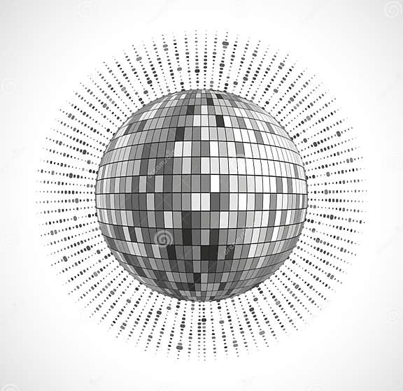 Silver Disco Lights Circle Abstract Background Stock Vector ...