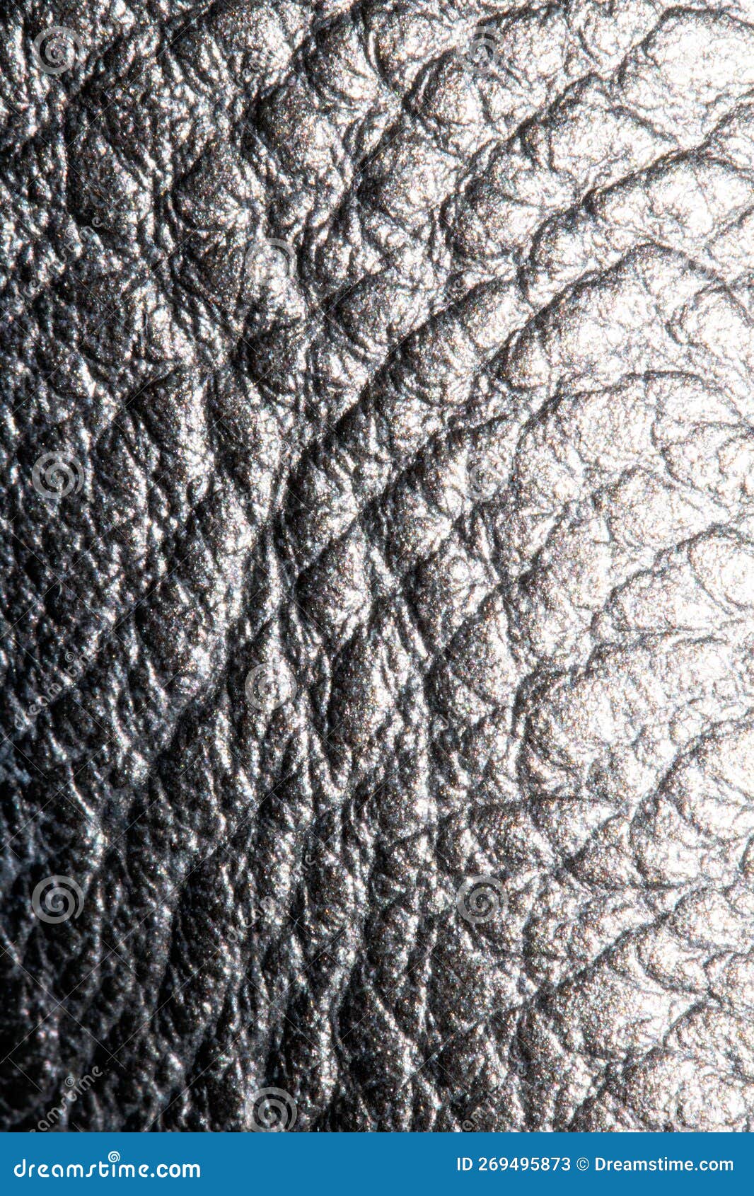 Silver Distressed Leather Crumbled Old Texture Folds for Background ...