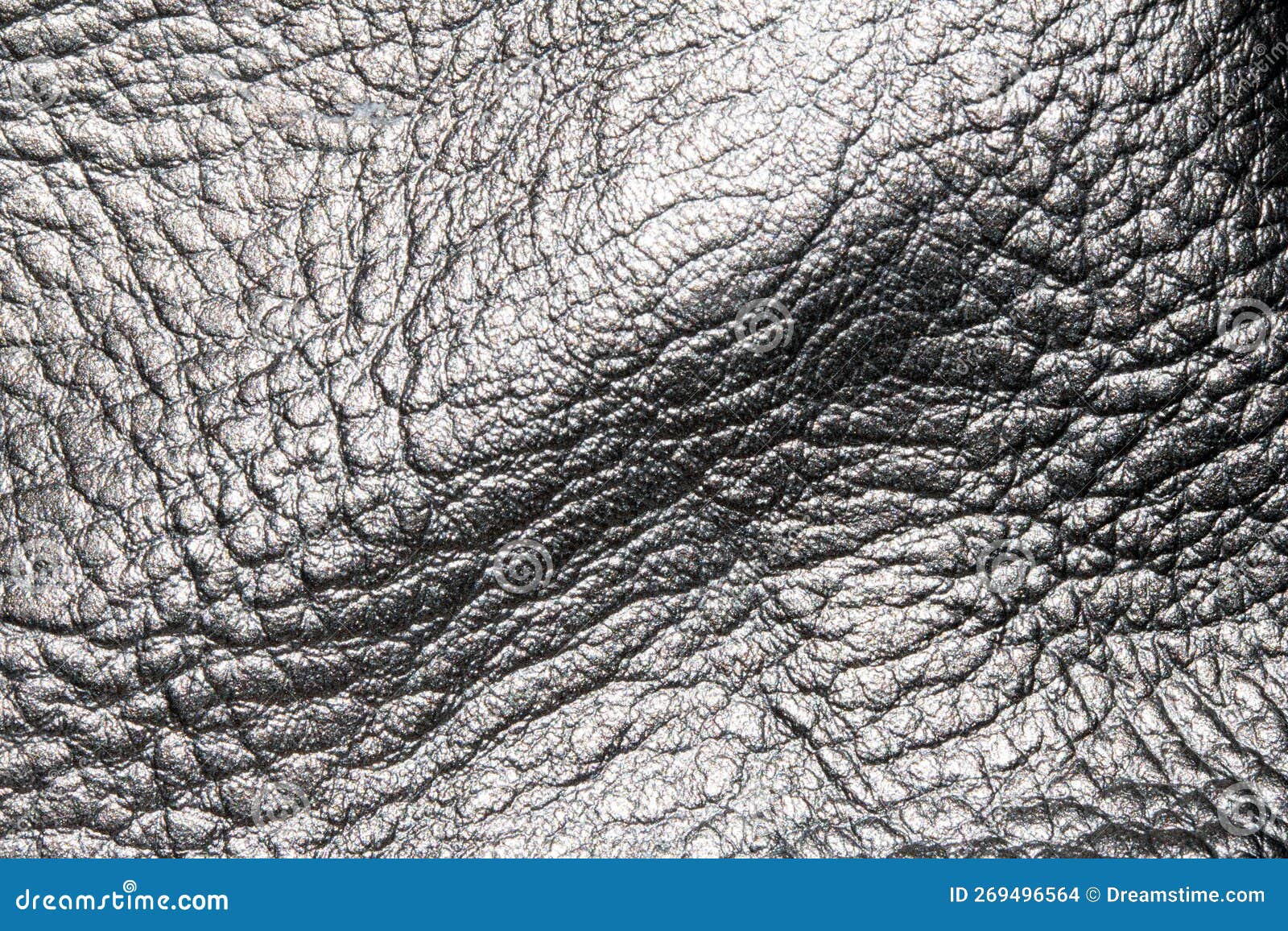 Silver Distressed Leather Crumbled Old Texture Folds for Background ...