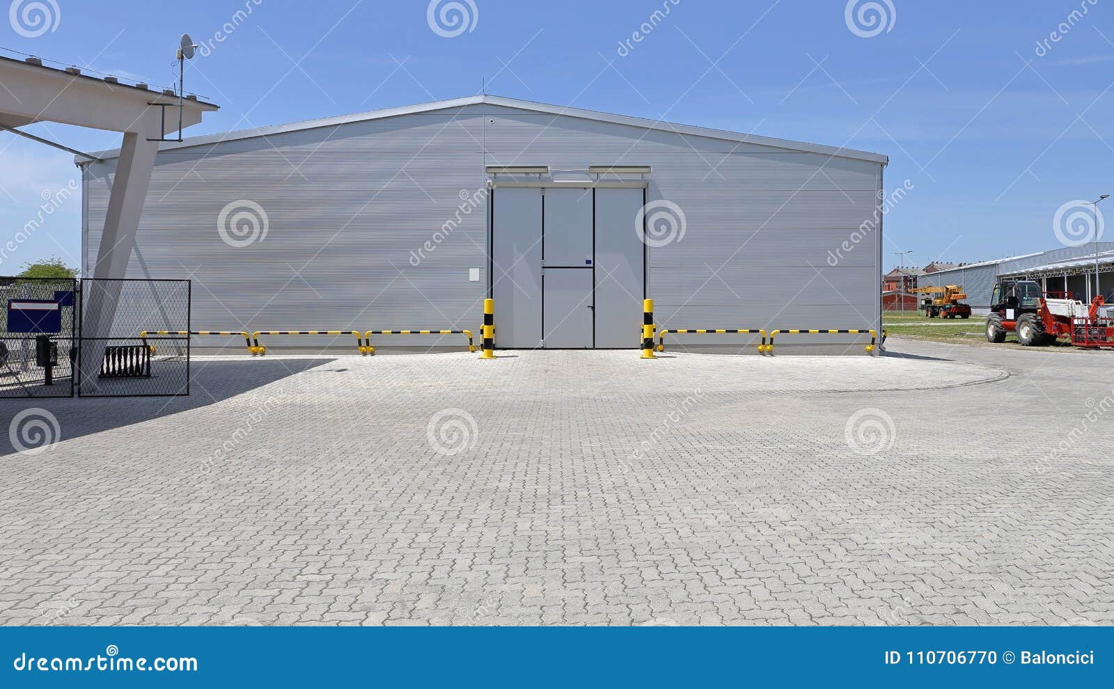 Warehouse Building stock photo. Image of metal, industry - 110706770