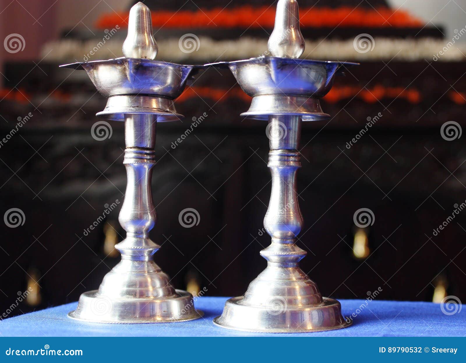 Silver diya stock photo. Image of brass, divine, silver - 89790532