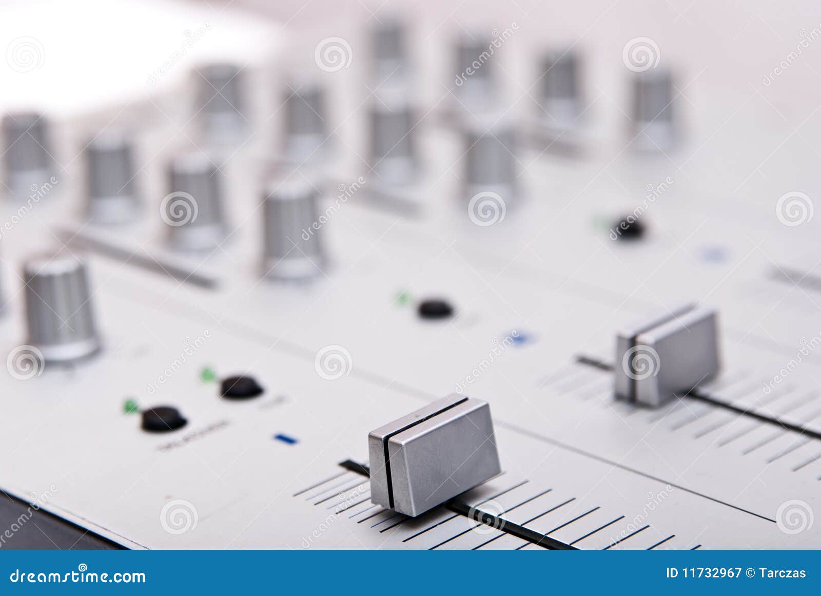 Silver dj s mixer stock image. Image of entertainment - 11732967