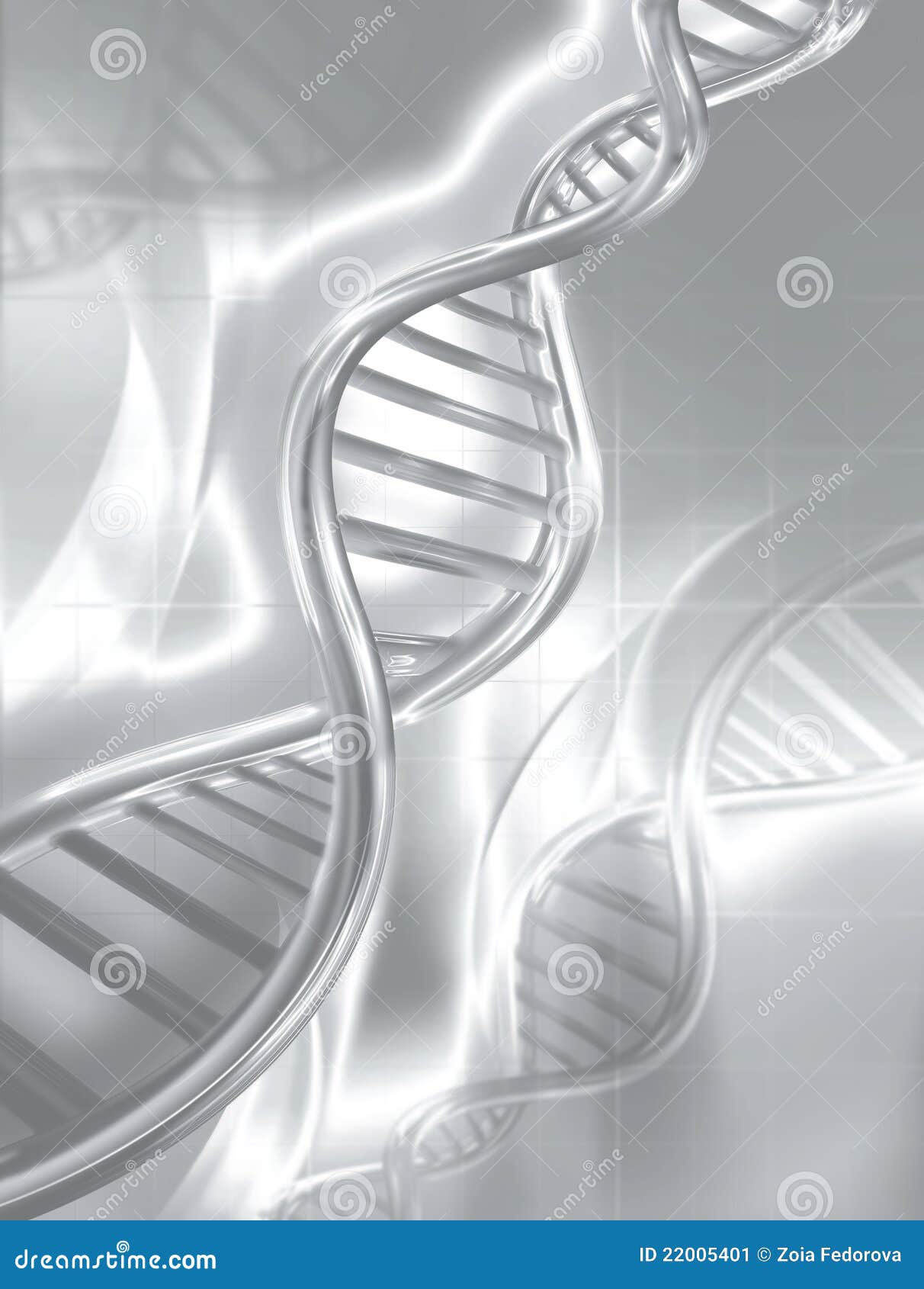 Silver DNA strands stock illustration. Illustration of genetic - 22005401