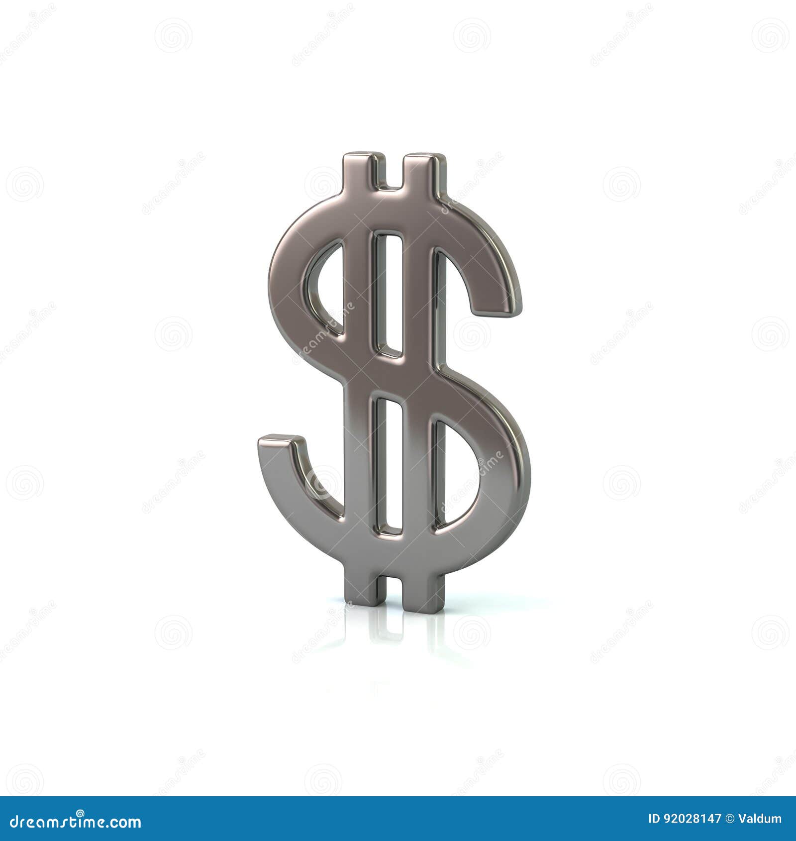 Silver Dollar Currency Sign Stock Illustration - Illustration of ...