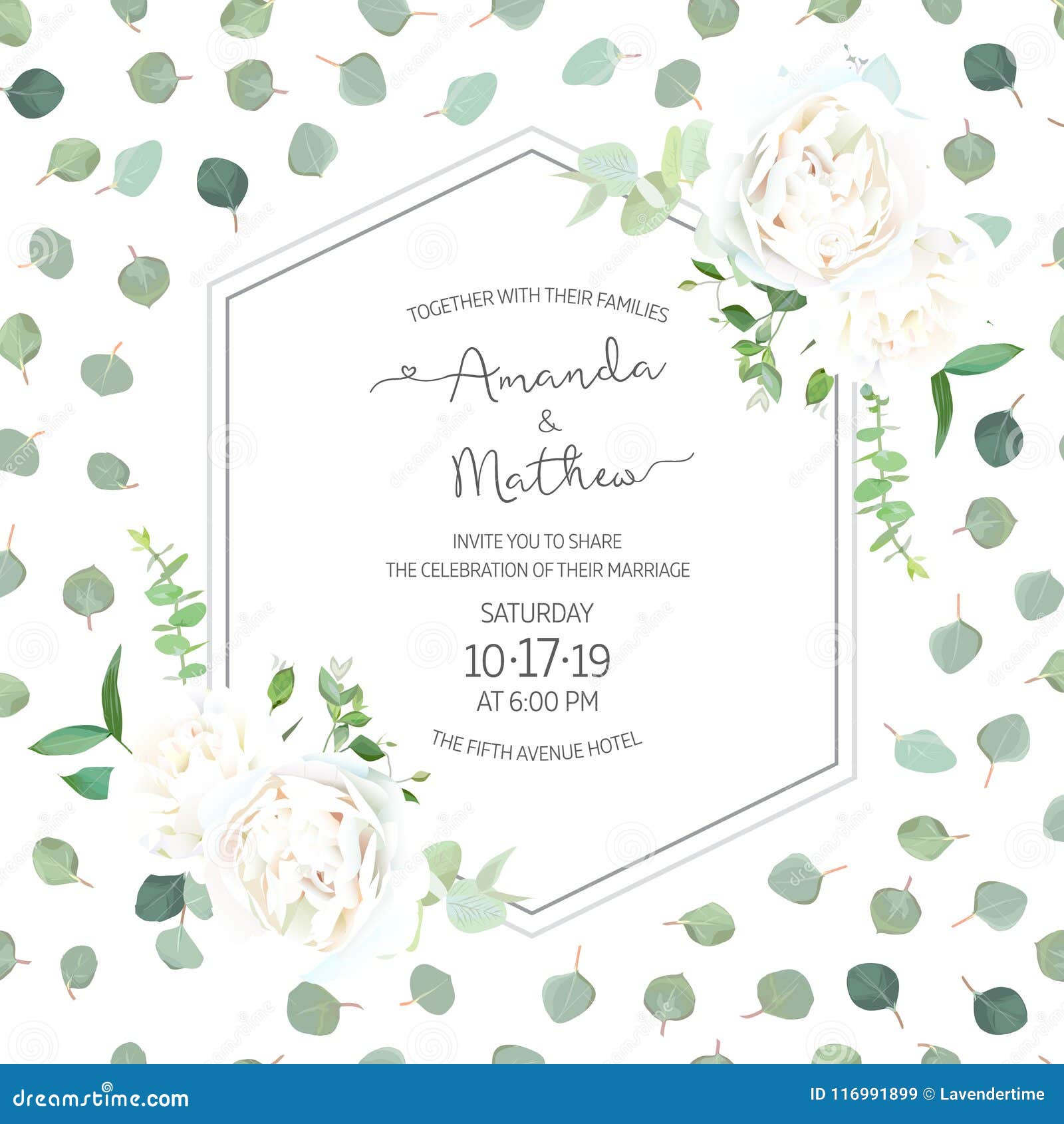 Silver Dollar Eucalyptus and White Rose Vector Design Frame Stock ... Silver Dollar Eucalyptus and White Rose Vector Design Frame Stock ...