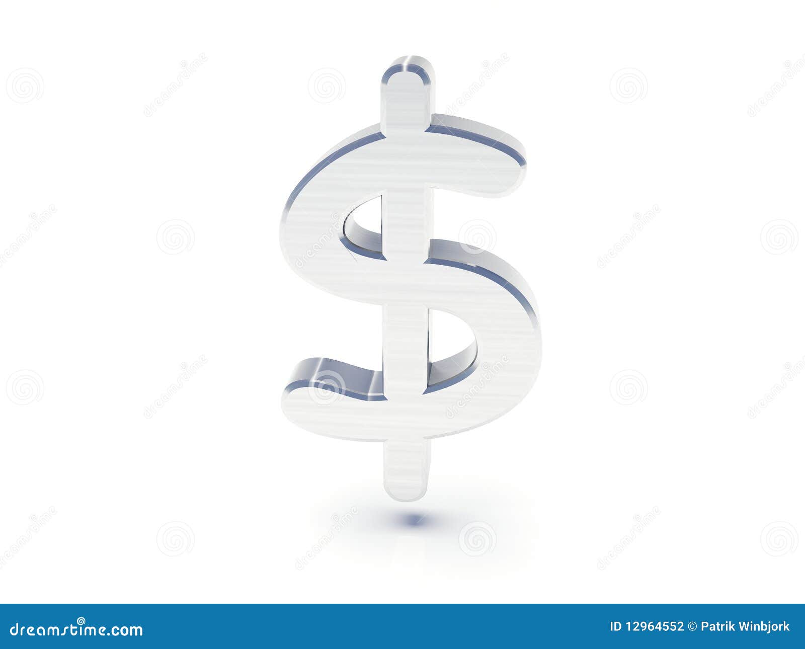 Silver Dollar Sign stock illustration. Illustration of stylish - 12964552
