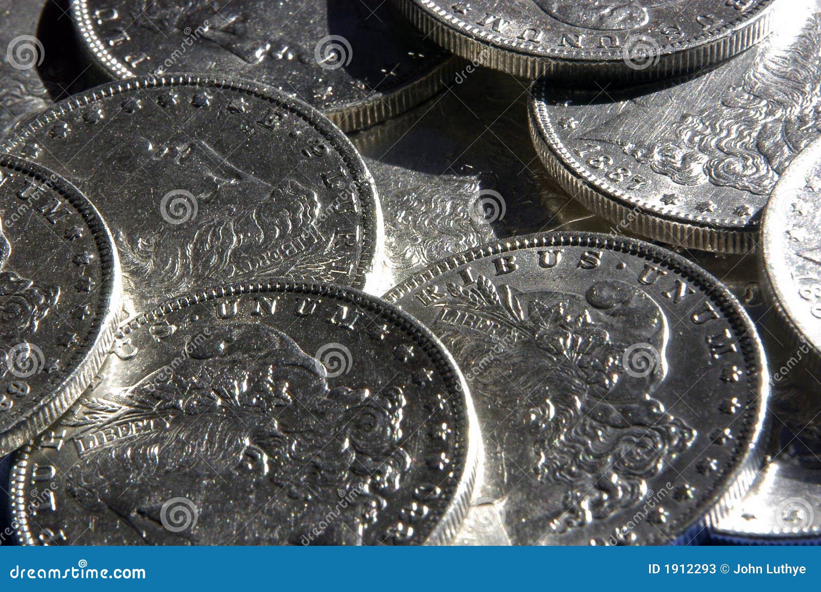 Silver Dollars stock image. Image of money, mint, united - 1912293
