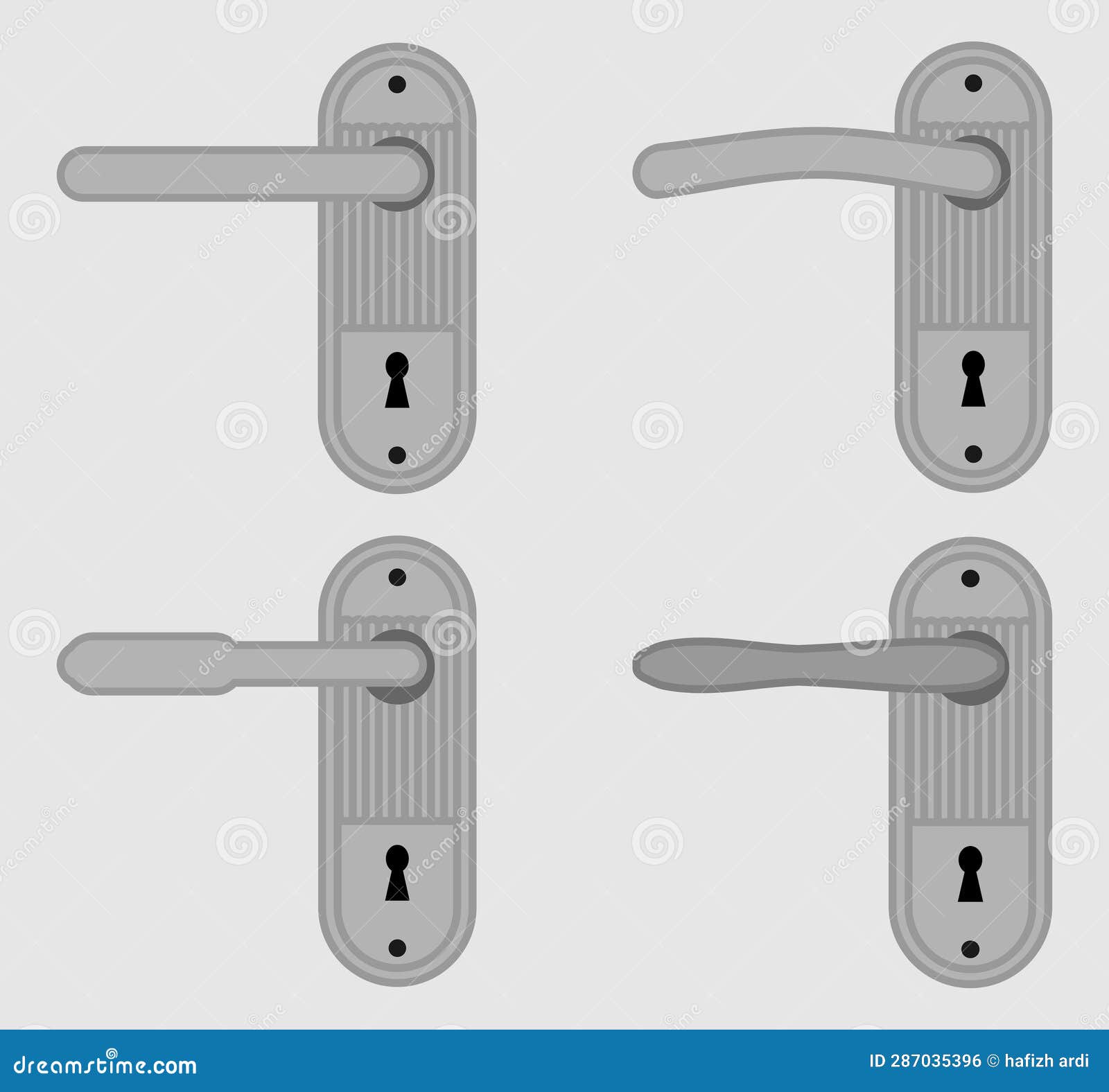 Silver Door Handle Illustration Vector Stock Vector - Illustration of ...