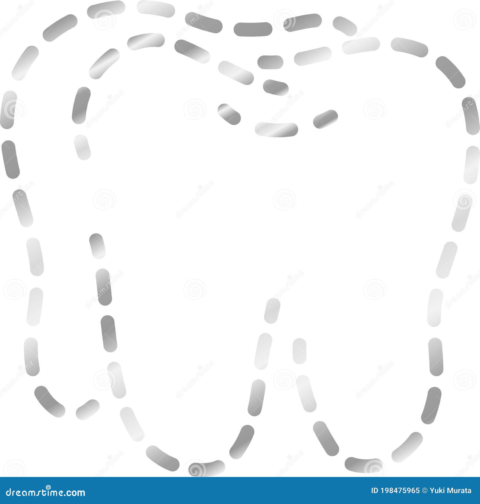 Silver Dot Line Drawing of Tooth Stock Vector - Illustration of body ...