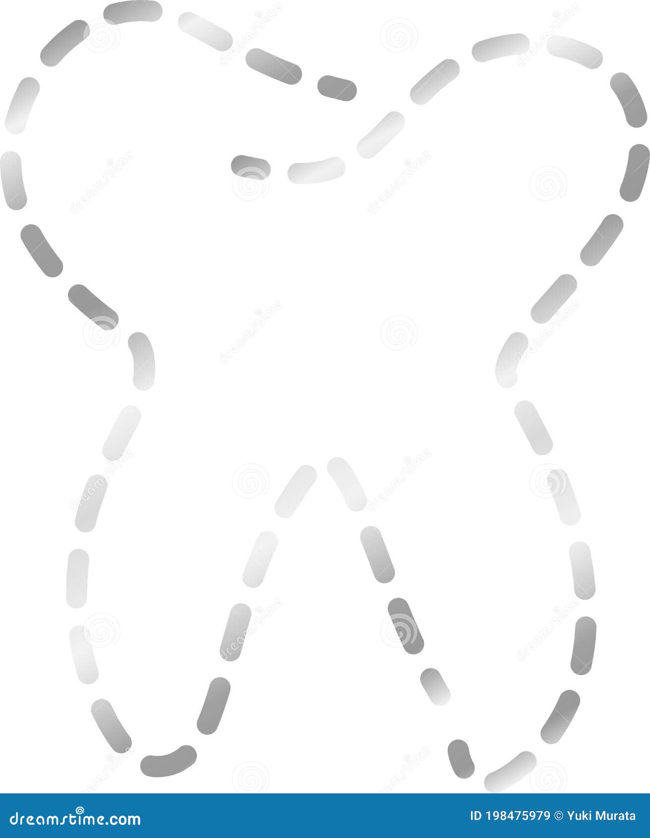 Silver Dot Line Drawing of Tooth Stock Vector - Illustration of ...