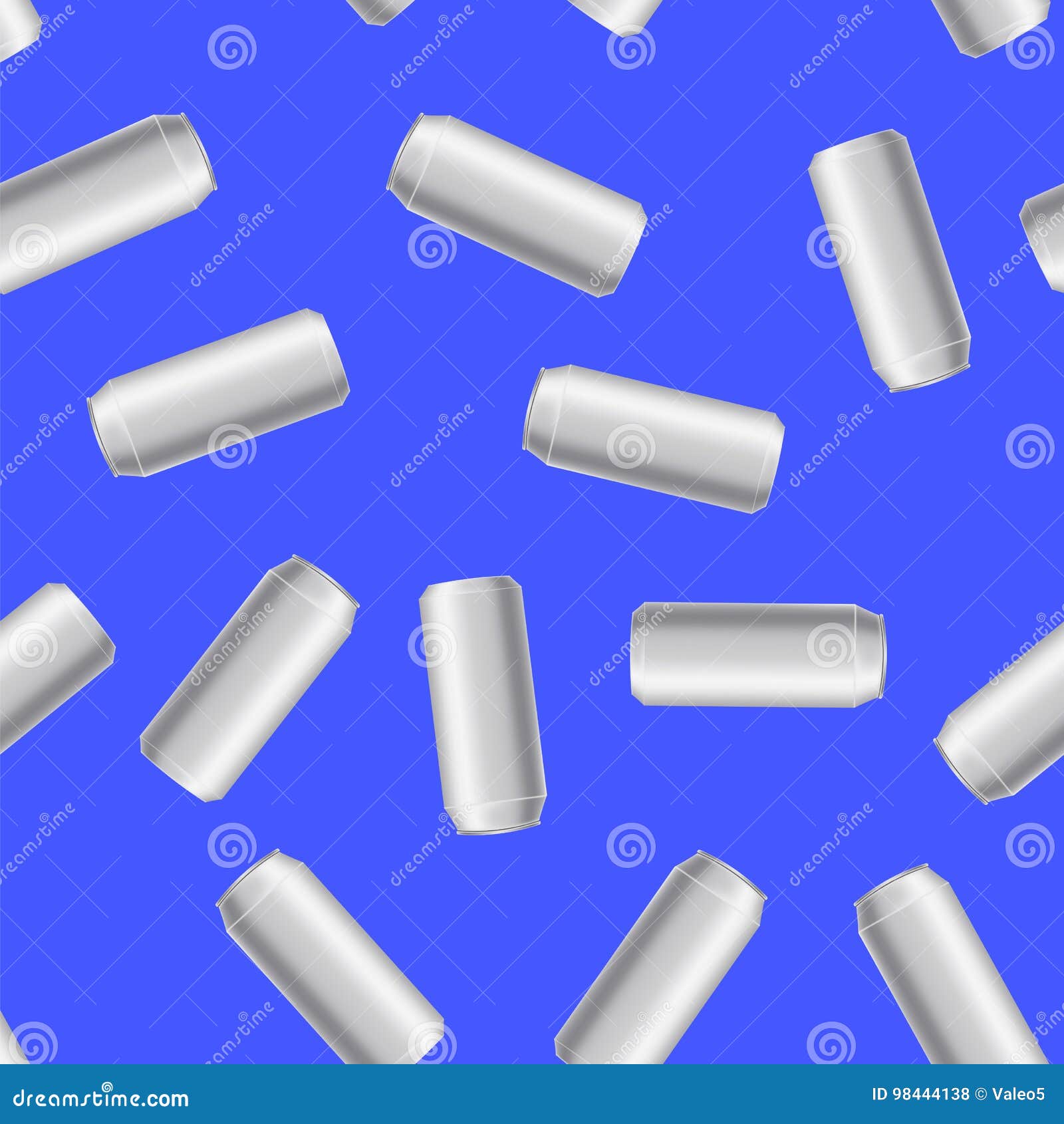 Silver Drink Can Seamless Pattern Stock Vector - Illustration of ...
