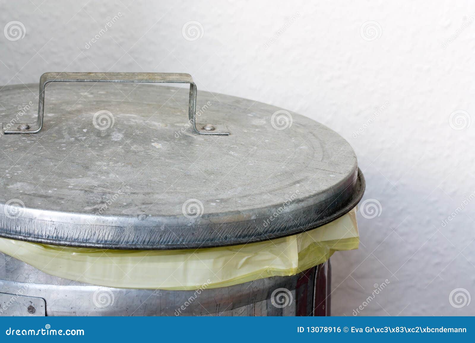 Silver Dustbin stock photo. Image of silver, metal, white - 13078916