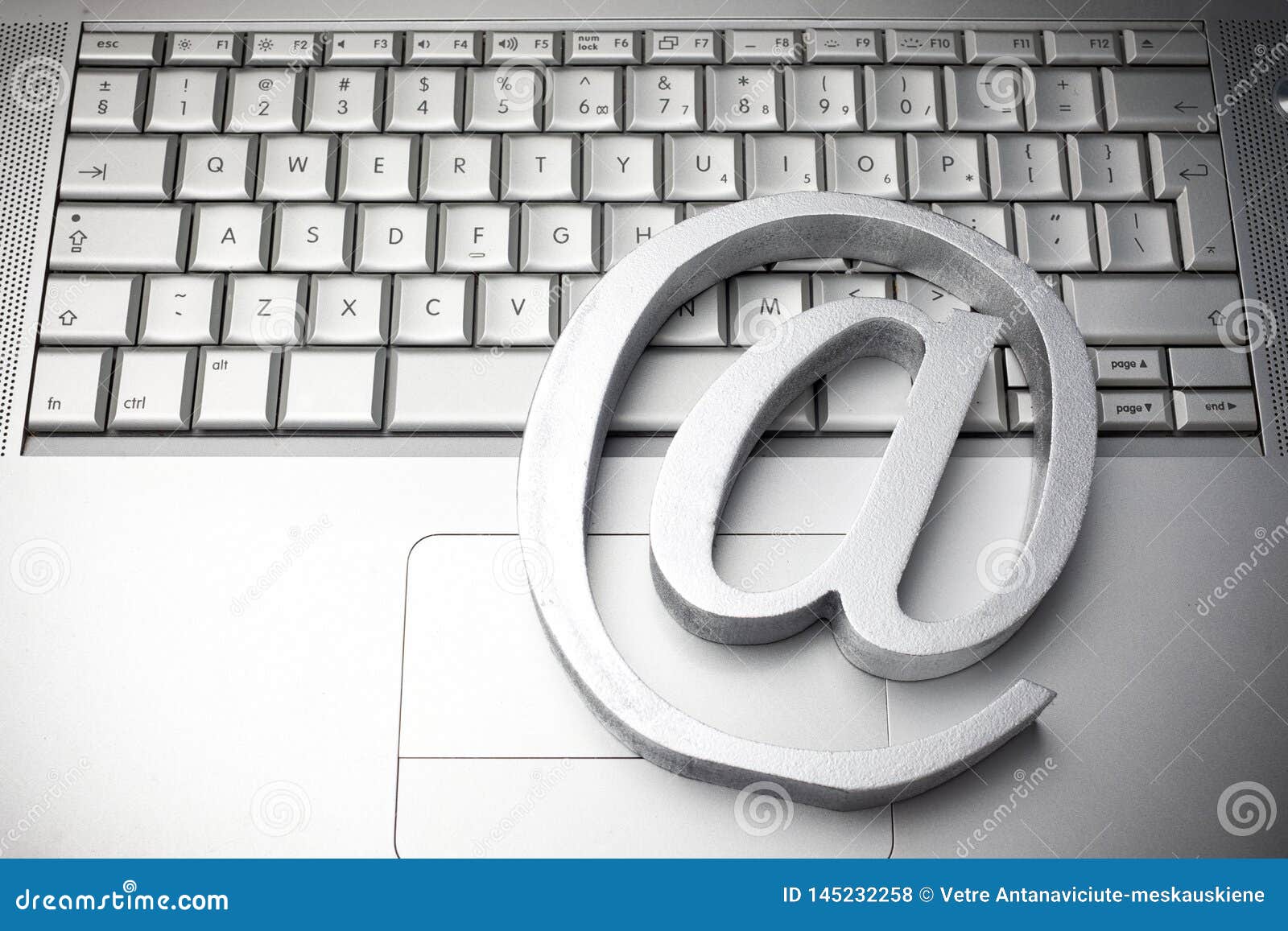 E-mail Symbol on the Keyboard. Top View Stock Photo - Image of network ...