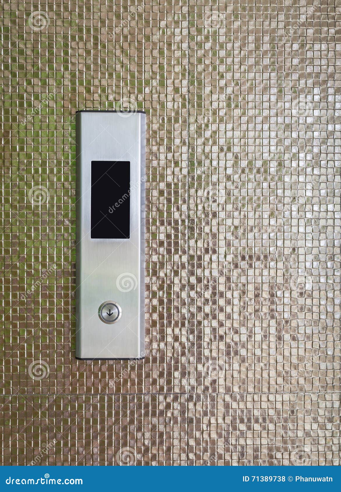 Silver Elevator Button on the Wall Stock Photo - Image of icon, ground ...
