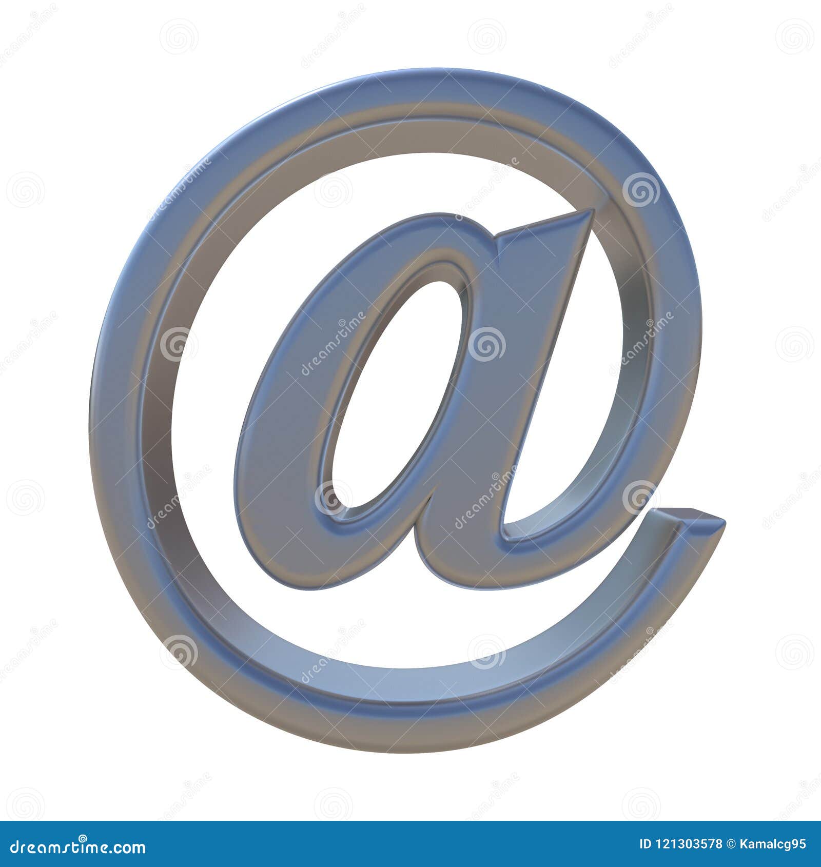 Silver Email Symbol Isolated on White Stock Illustration - Illustration ...