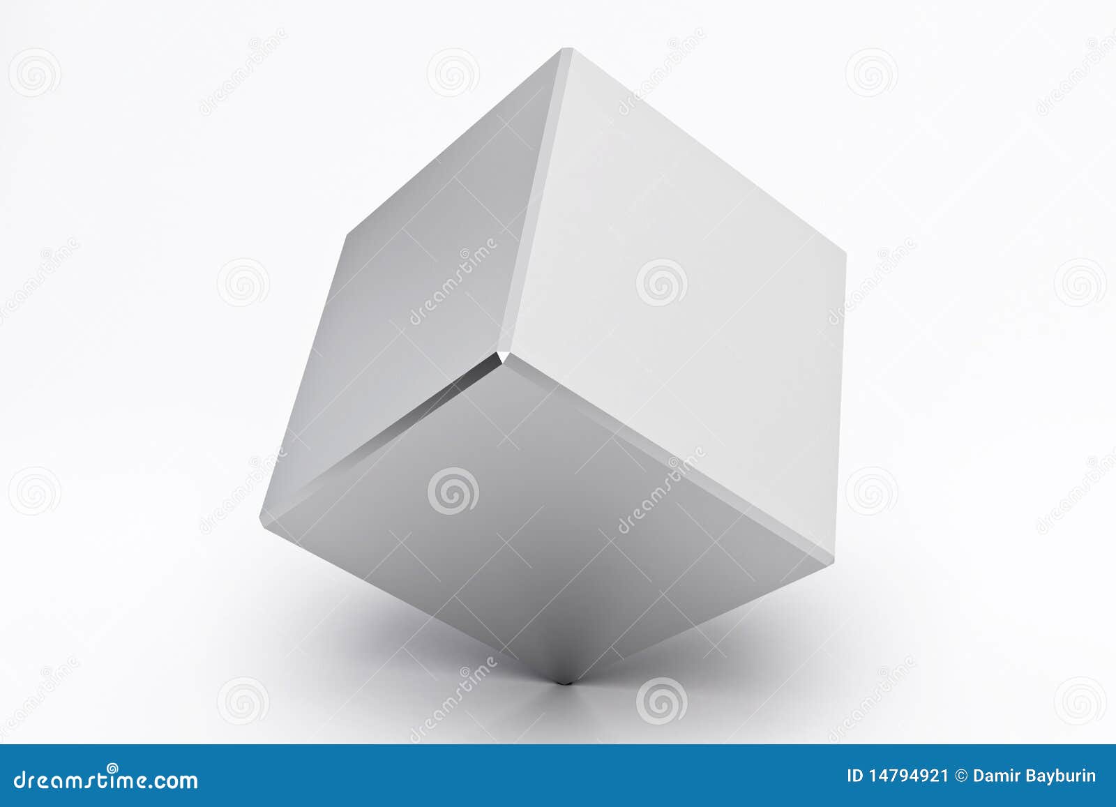 Silver empty cube stock illustration. Illustration of fall - 14794921